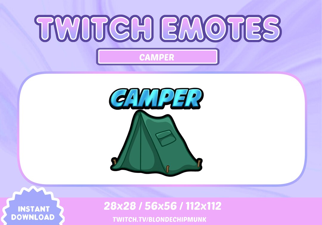 CAMPER Emote Twitch YouTube Discord DBD Dead By Daylight Apex Legends ...