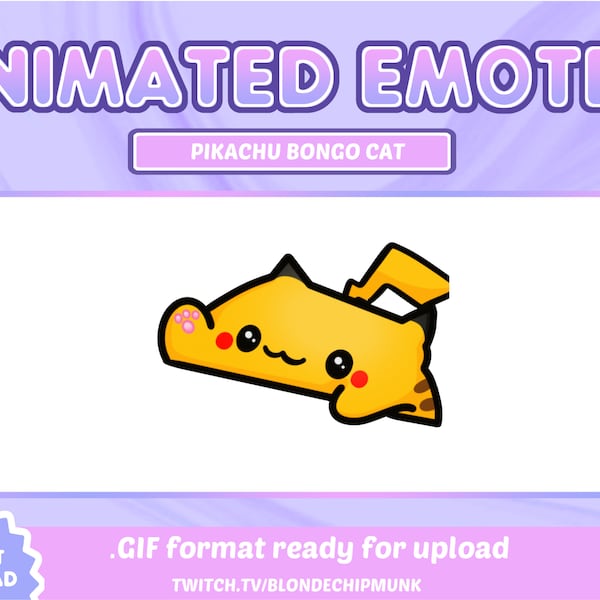 Pikachu Animated Emote - Etsy