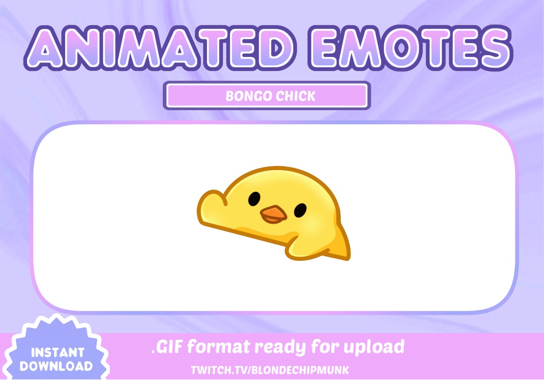 Emote ANIMADO de Bongo Chick Twitch YouTube Discord Lindo Kawaii Bongo ...