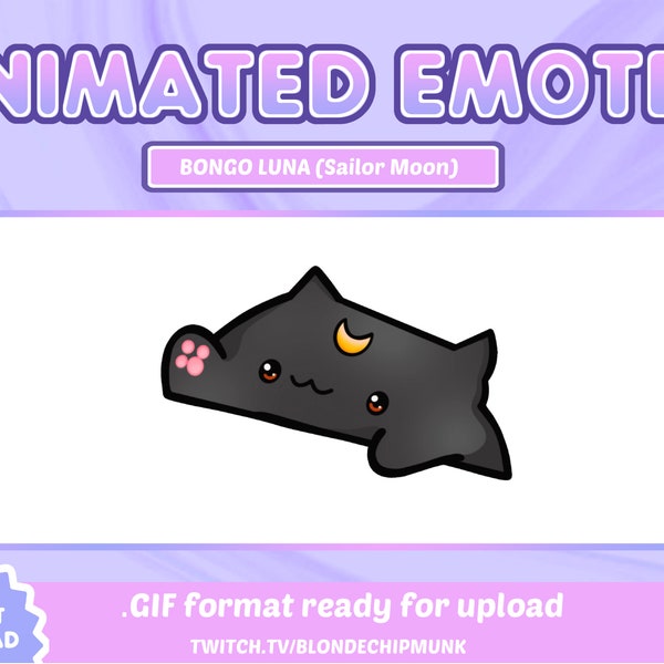Twitch Emotes Luna Cat - Etsy
