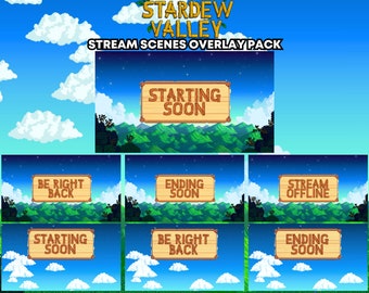 Animated Stardew Valley Twitch Pack Overlays, Panels, Screens, Alerts ...