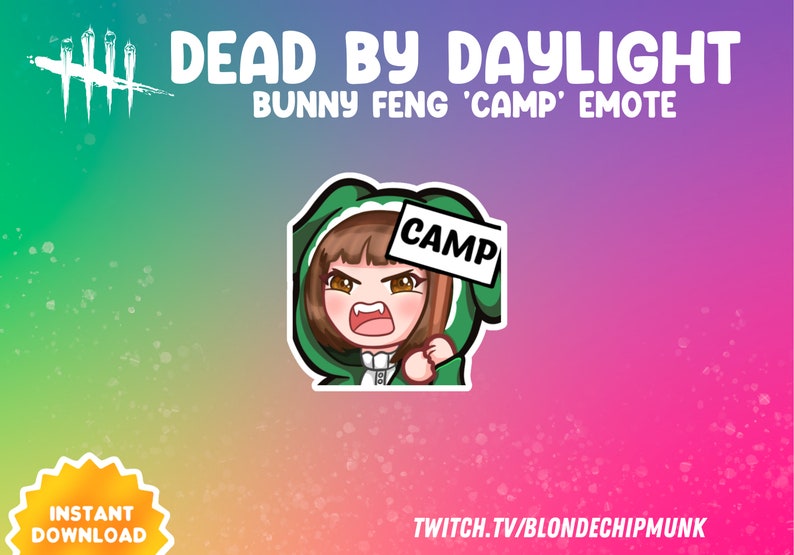 DBD Bunny Feng Min Camper Rage Emote Dead by Daylight Twitch - Etsy