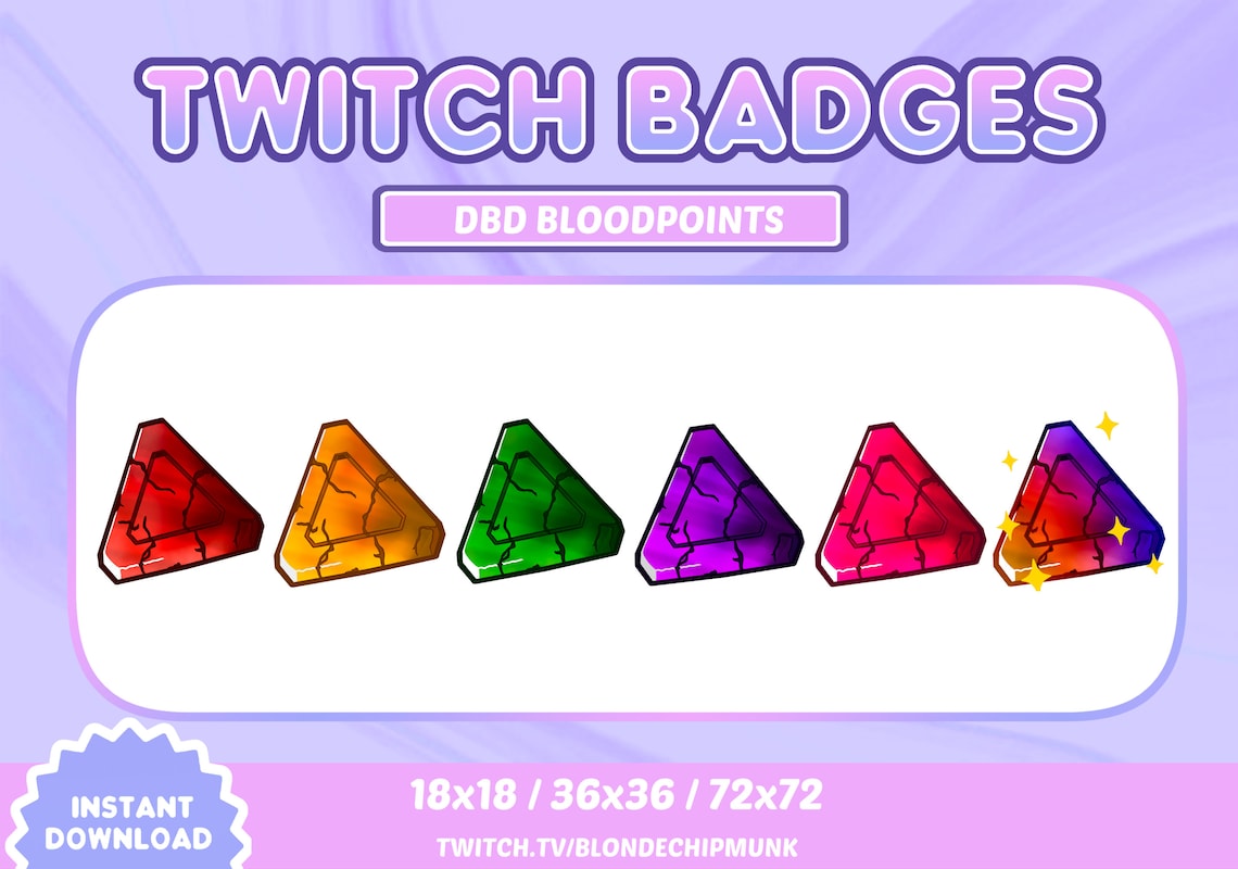 DBD Bloodpoint Dead by Daylight Sub / Bit Badges for Twitch - Etsy