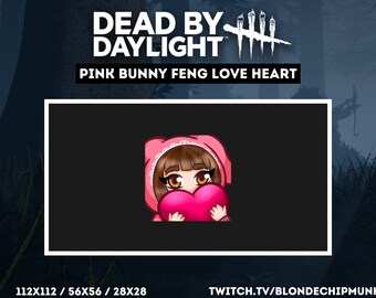 Pink Bunny Feng Twitch / Discord Emotes Dead by Daylight - Etsy