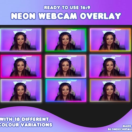 Twitch Animated Neon Wave Webcam Border Frame / Stream - Etsy