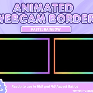 Animated Rainbow Webcam Overlay Frame Twitch Stream OBS Cam - Etsy