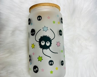 18 Oz/soot Sprites Aesthetic Glass Can/kawaii - Etsy