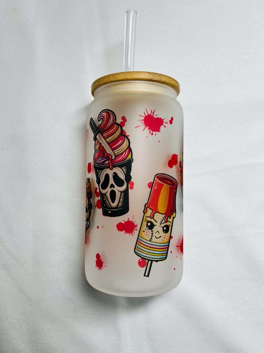 Horror Ice Cream Popsicles Glass Can - Etsy