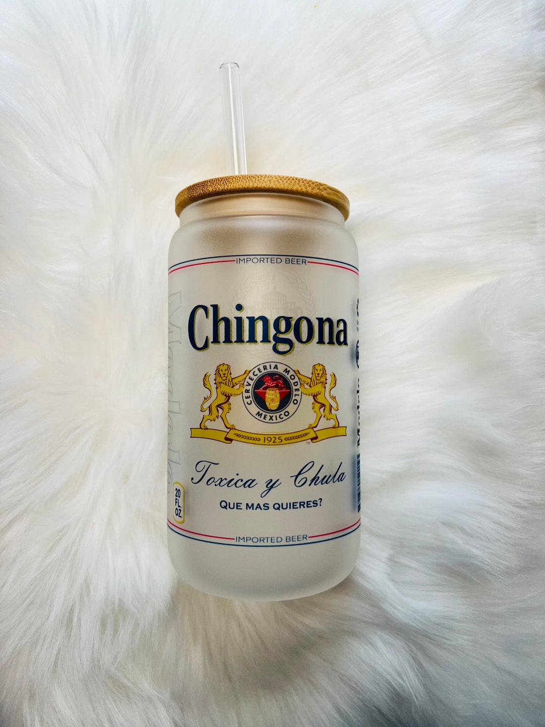 Modelo Chingona Pink Glass Can - Etsy