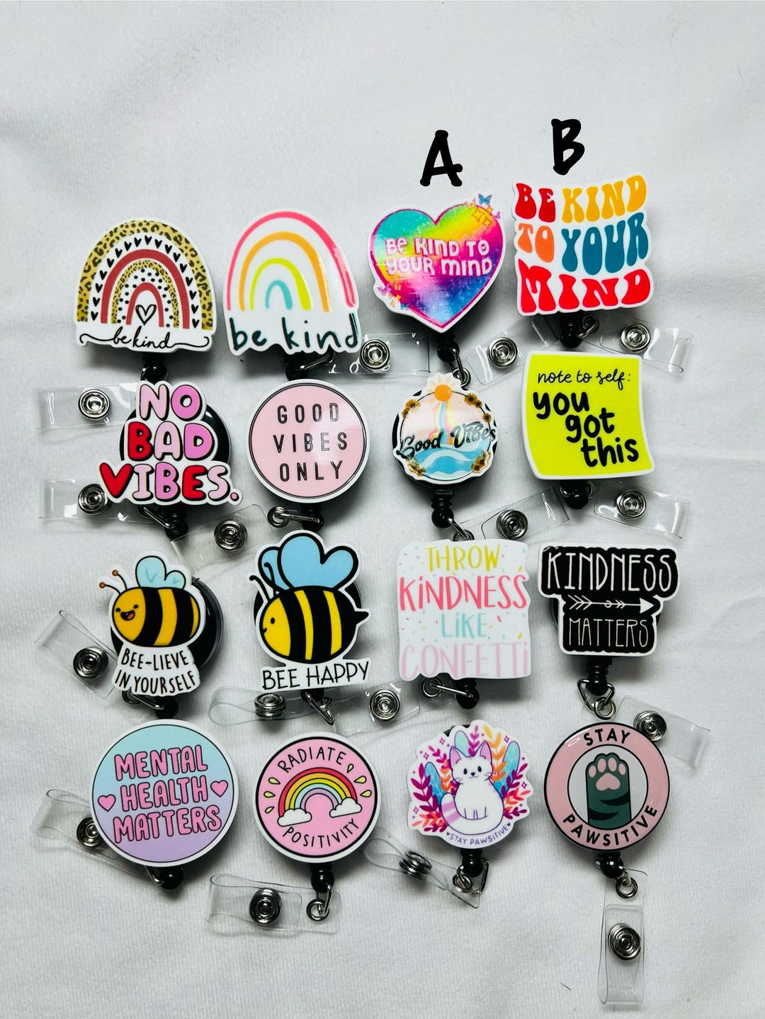 Kindness Badge Reel: Bee Happy, Mental Health Matters - Etsy