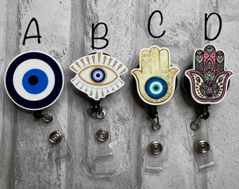 Evil Eye Badge Reel | Etsy