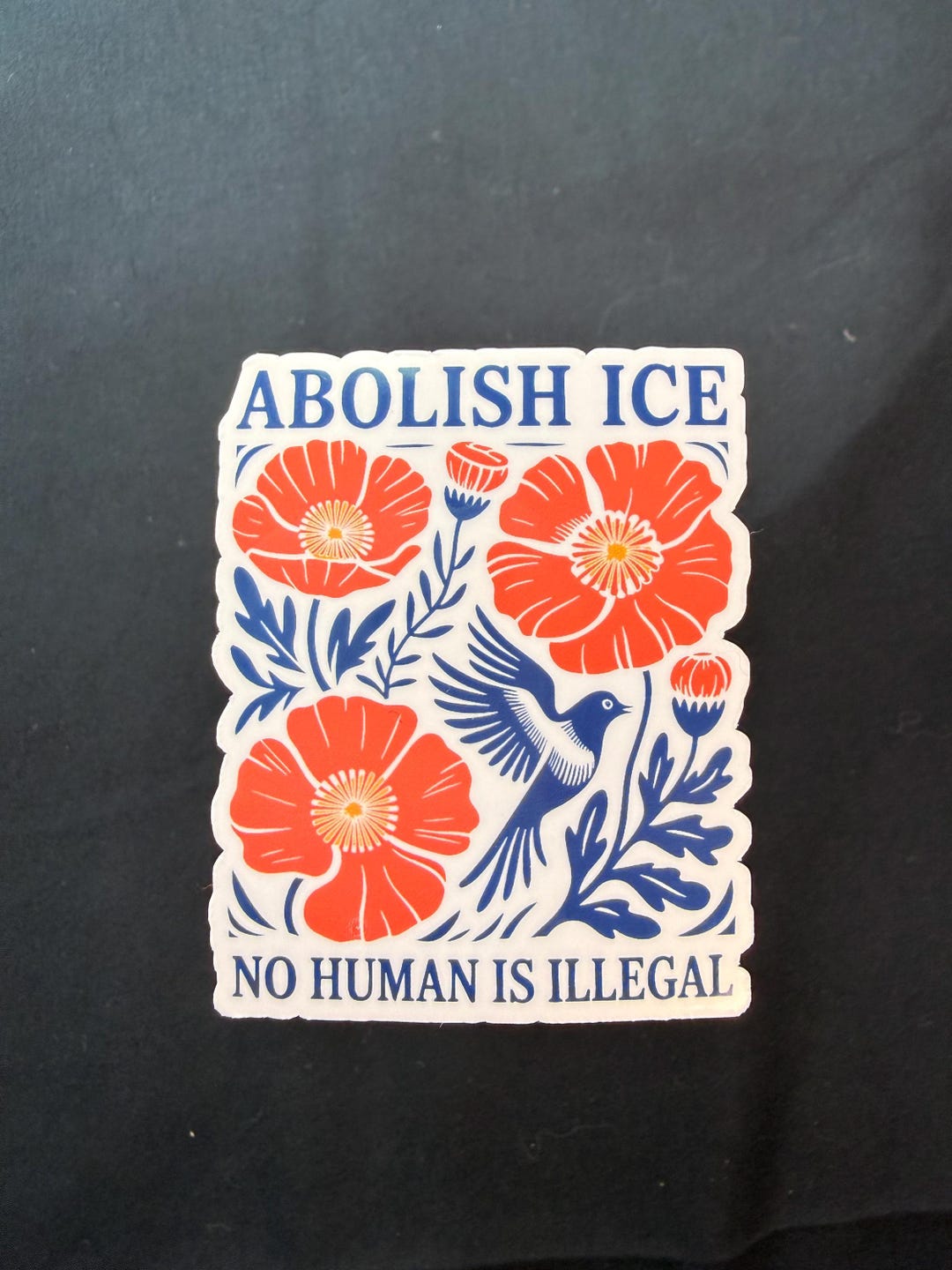 Abolish Ice, No Human is Illegal Sticker - Etsy