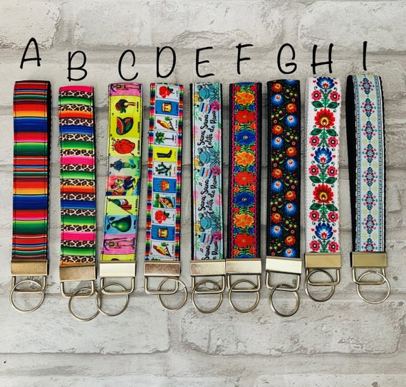 Mexican Keychains Keyfob Wristlet Phone Strap Sarape - Etsy