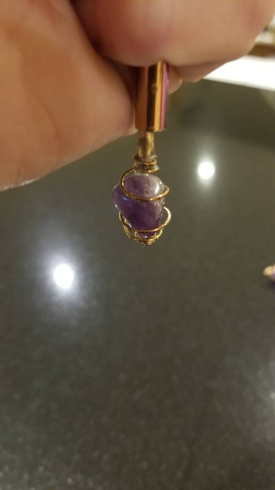 Magnificent Rainbow and Amethyst Bronze Dowsing Rods With Sample Cage ...