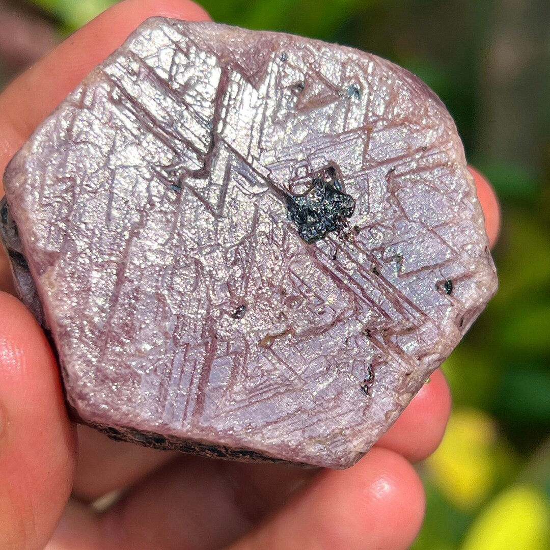 RUBY Raw Crystal Sacred Geometry, Hexagon Ruby, Raw Ruby, Record Keeper ...