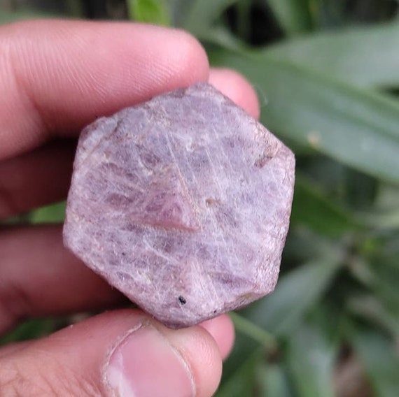 RUBY Raw Crystal Sacred Geometry Hexagon Ruby Raw Large Ruby | Etsy