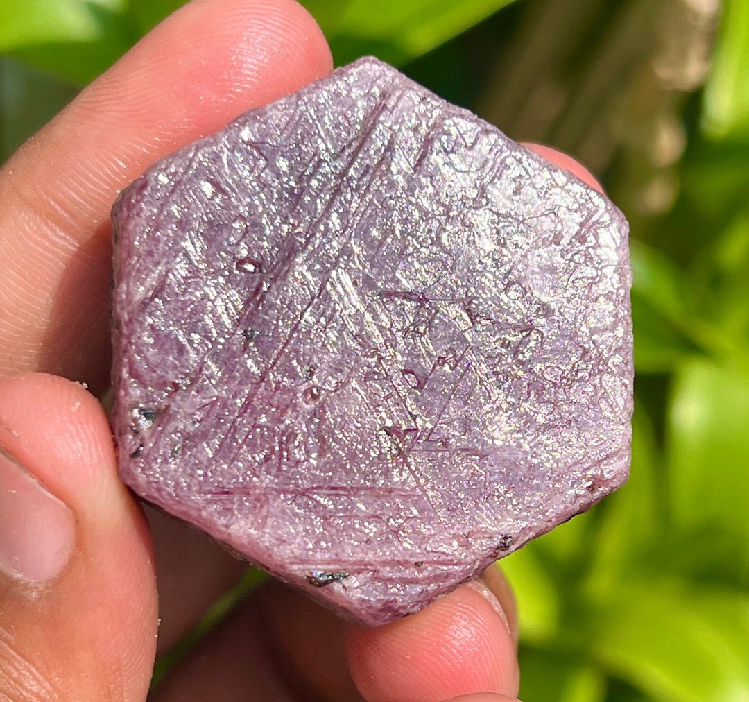 RUBY Raw Crystal Sacred Geometry, Hexagon Ruby, Raw Ruby, Record Keeper ...
