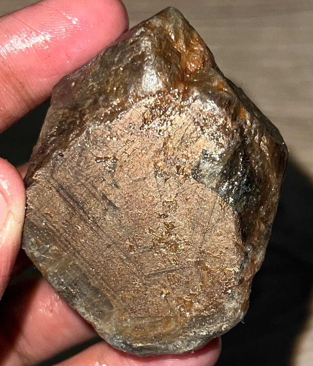 Golden Sapphire Raw Rare Natural Golden Sapphire Raw Specimen Crystal Golden Sheen Sapphire ...