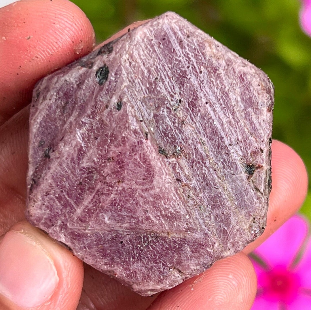 RUBY Raw Crystal Sacred Geometry Hexagon Ruby Raw Ruby - Etsy
