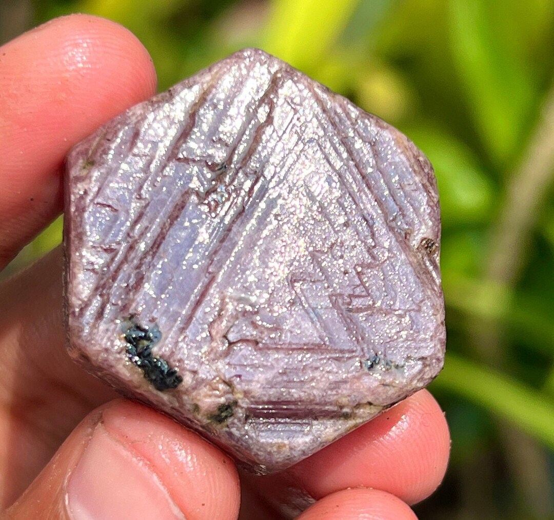 RUBY Raw Crystal Sacred Geometry, Hexagon Ruby, Raw Ruby, Record Keeper ...