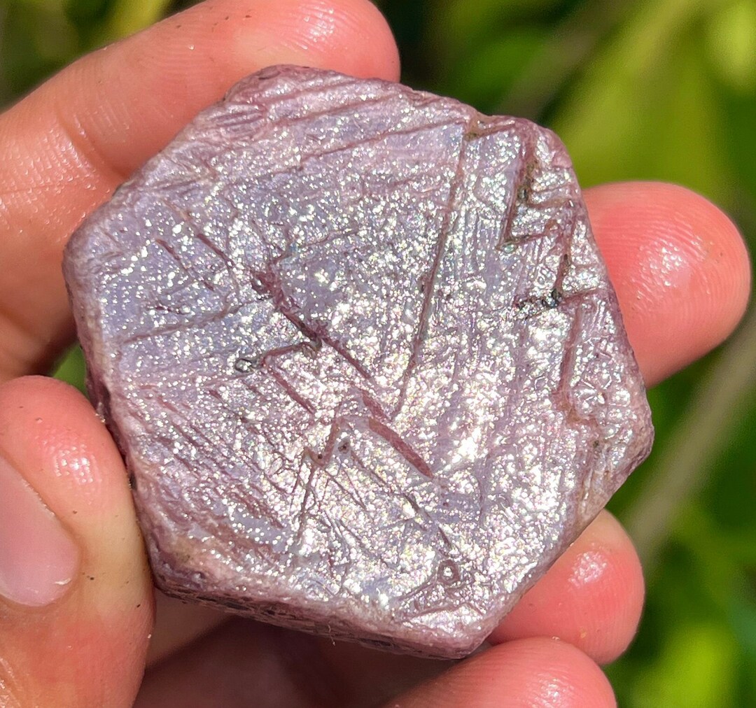 RUBY Raw Crystal Sacred Geometry, Hexagon Ruby, Raw Ruby, Record Keeper ...