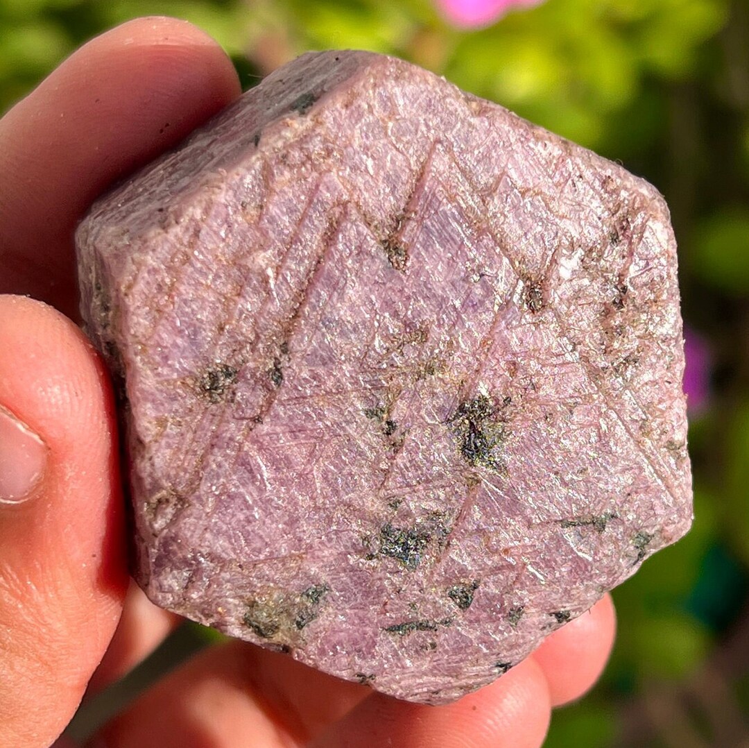 RUBY Raw Crystal Sacred Geometry, Hexagon Ruby, Raw Ruby, Record Keeper ...