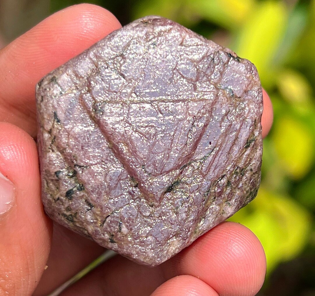 RUBY Raw Crystal - Sacred Geometry, Hexagon Ruby, Raw Ruby, Record ...