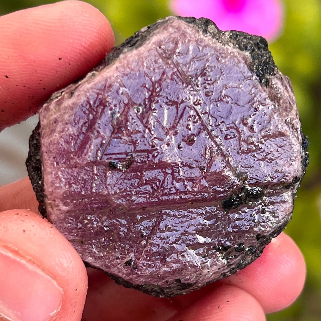 RUBY Raw Crystal Sacred Geometry, Hexagon Ruby, Raw Ruby, Record Keeper ...