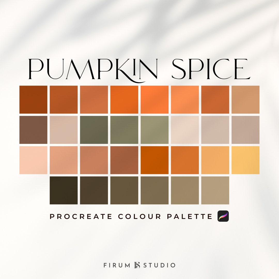 Pumpkin Spice Halloween Procreate Color Palette Halloween - Etsy Pumpkin Spice Halloween Procreate Color Palette Halloween - Etsy