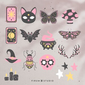 Pastel Goth Clipart Cute Halloween PNG Digital Download - Etsy