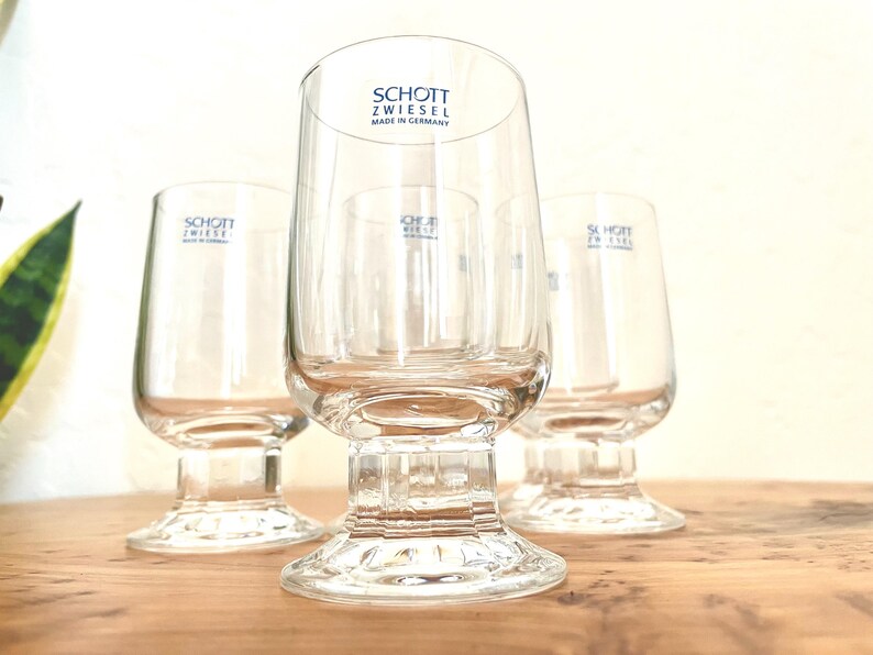 Set of 6 Vintage Schott Zweisel Crystal Whisky Glasses New With Tags ...