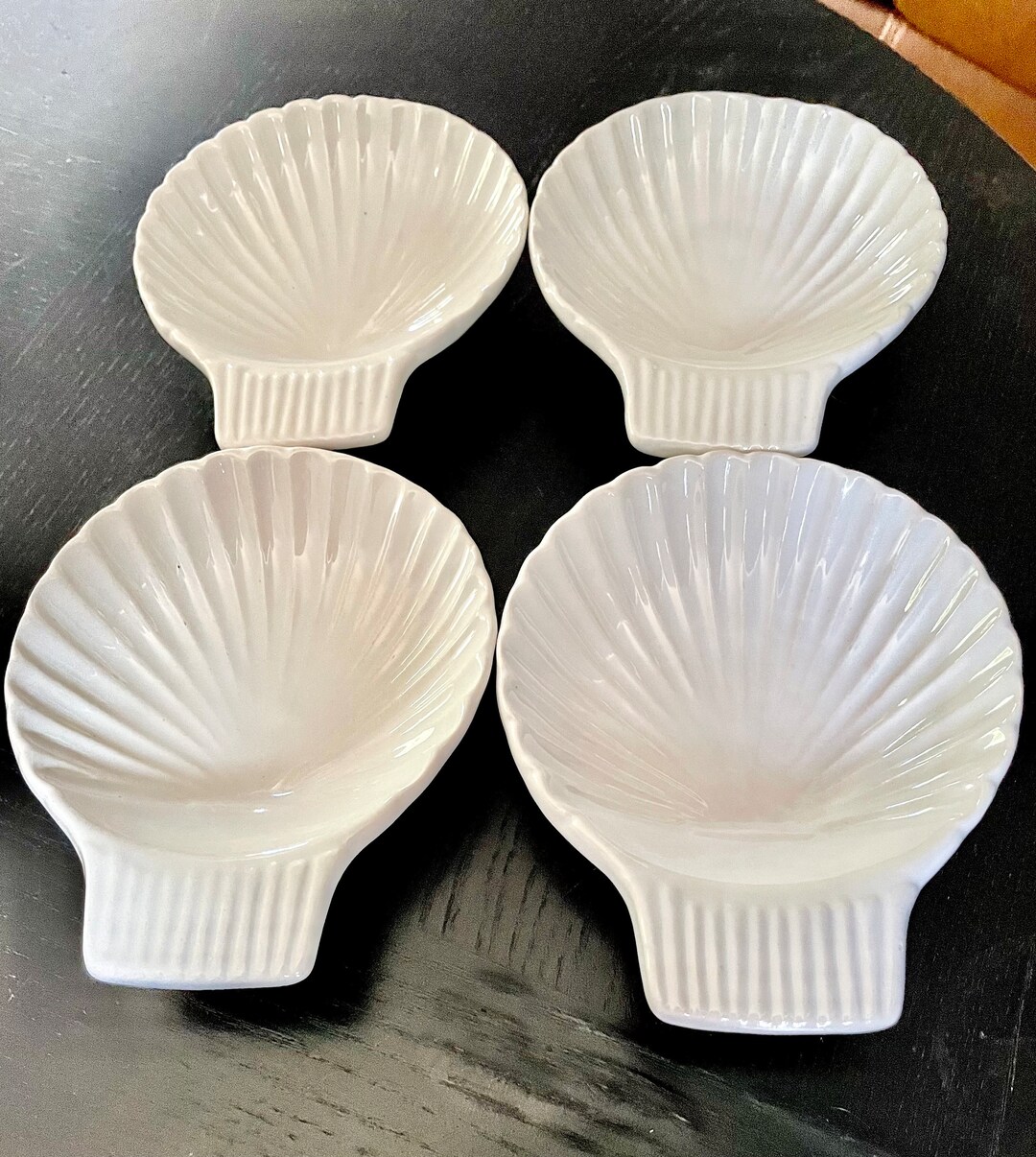 Set of 4 Vintage California Pottery Shell Dishes in Excellent Condition ...