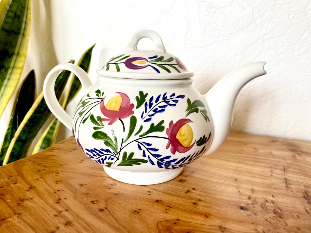 Portmeirion Welsh Dresser 6 Inch Teapot by Angharad Menna in Mint ...