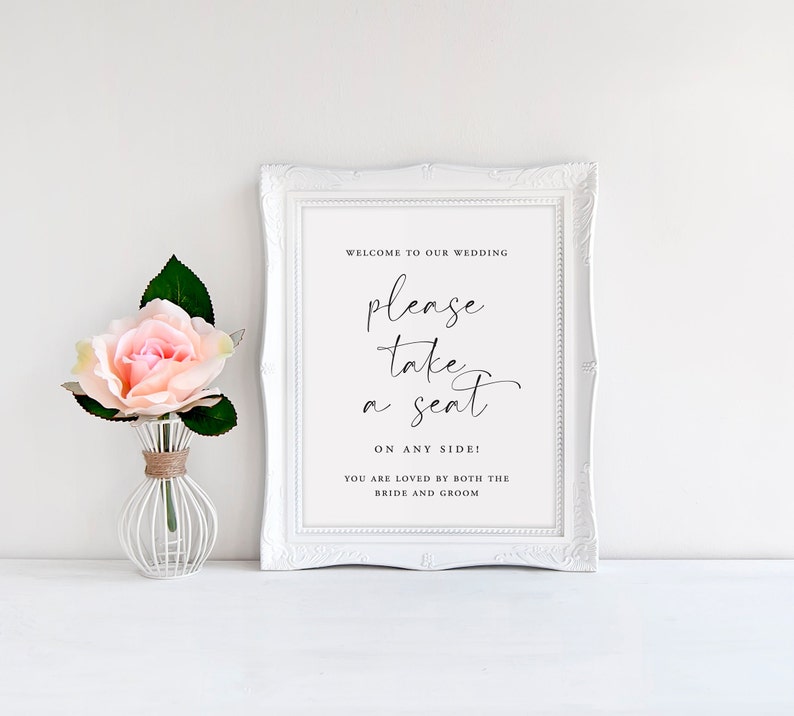 A4 Please Take A Seat Sign | A4 Wedding Sign | Take a Seat | Pick a ...