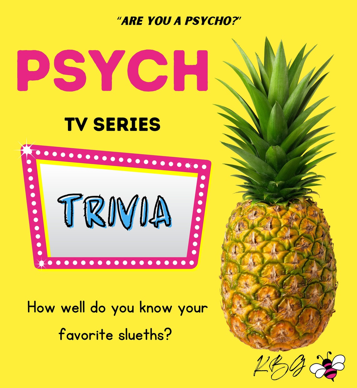 TV Series Trivia PSYCH - Etsy