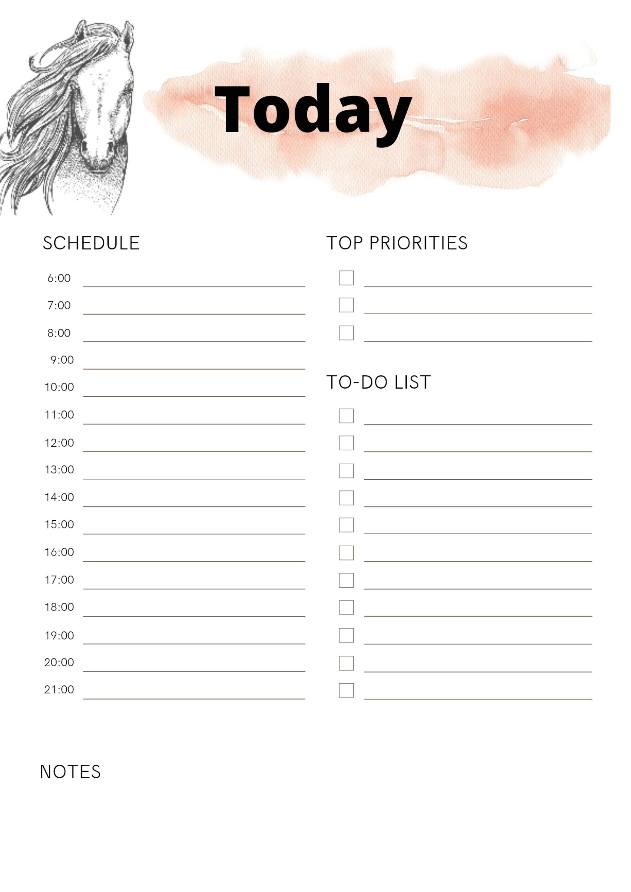 Equestrian Planner Horsehead Owner Rider Barn Manager - Etsy