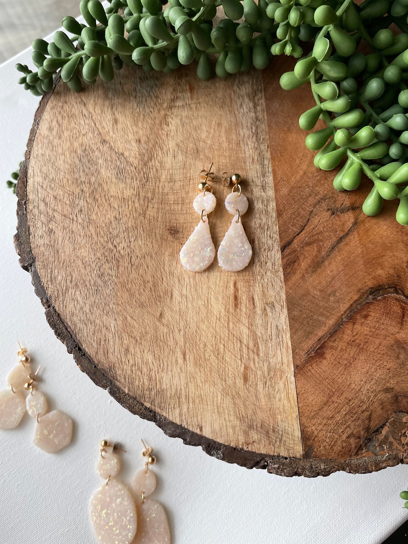 Polymer Clay Earring Opal Clay Collection - Etsy