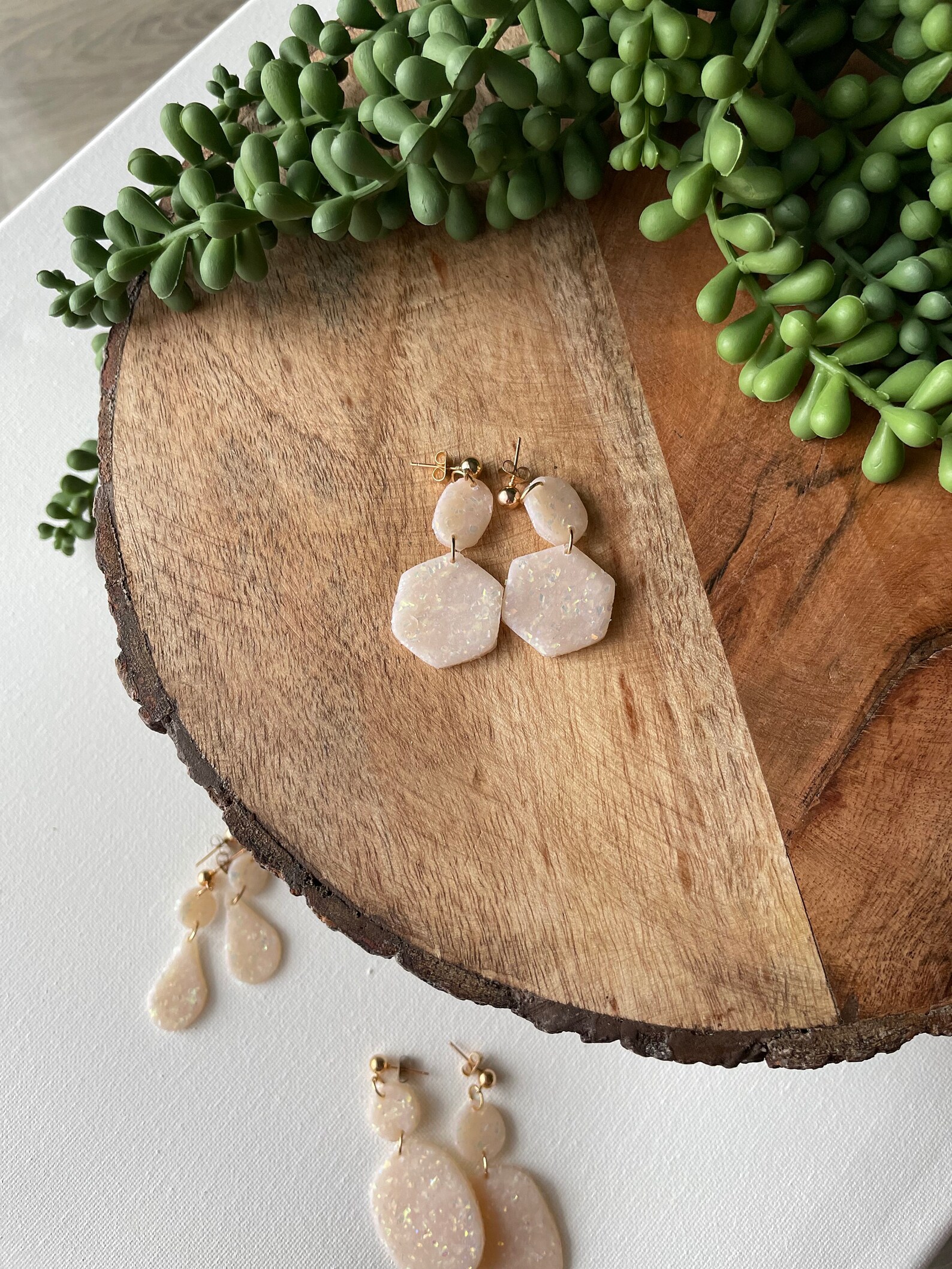 Polymer Clay Earring Opal Clay Collection - Etsy