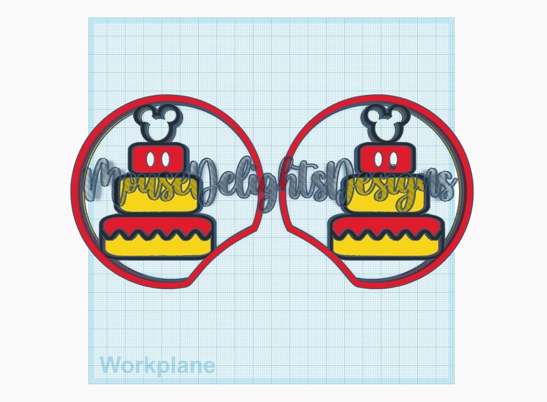 Mickey Birthday Cake Ears STL File - Etsy