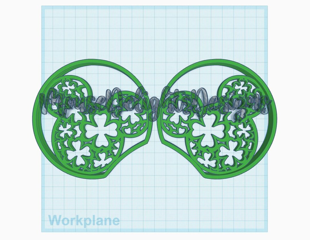 St Patrick's Day Mickey Head Clover Ears STL File - Etsy