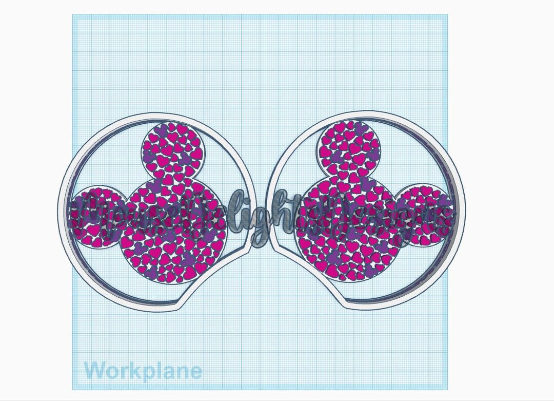 Mickey Heart Ears Digital STL File - Etsy