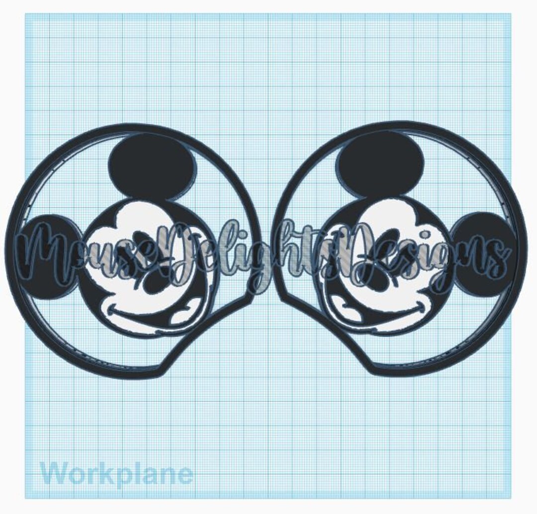 Mickey Face Ears STL File - Etsy