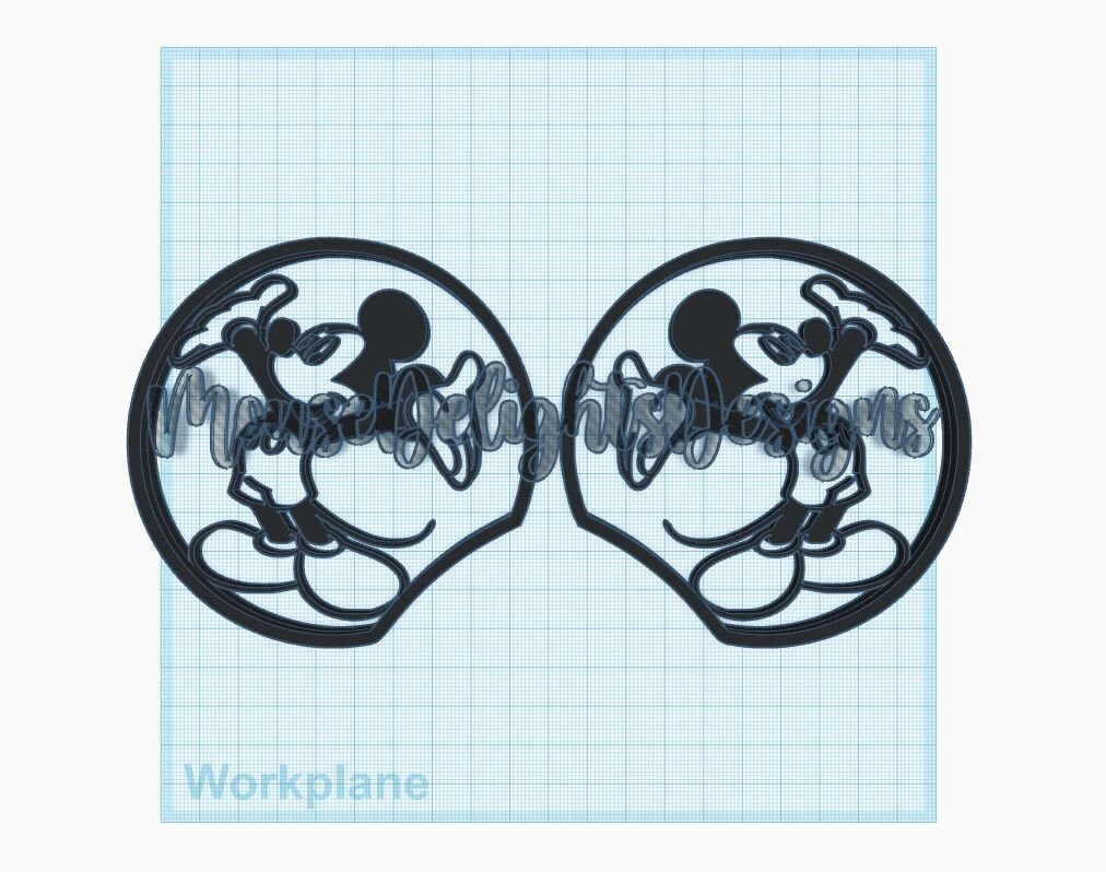 Outline Mickey Ears STL File - Etsy