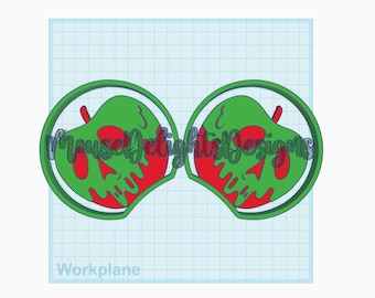 Poison Apple Mickey Ear 3D STL File 3D Printable Mickey Ear Snow White ...