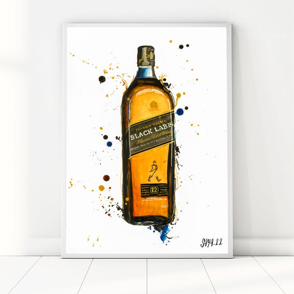 Johnnie Walker Black Label - Etsy