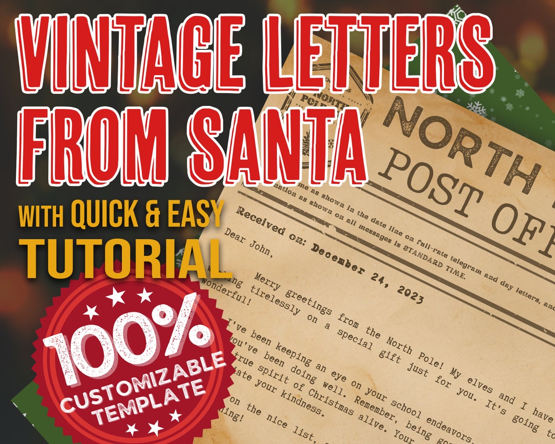Vintage Telegram Letter From Santa Telegram Letter From Santa ...