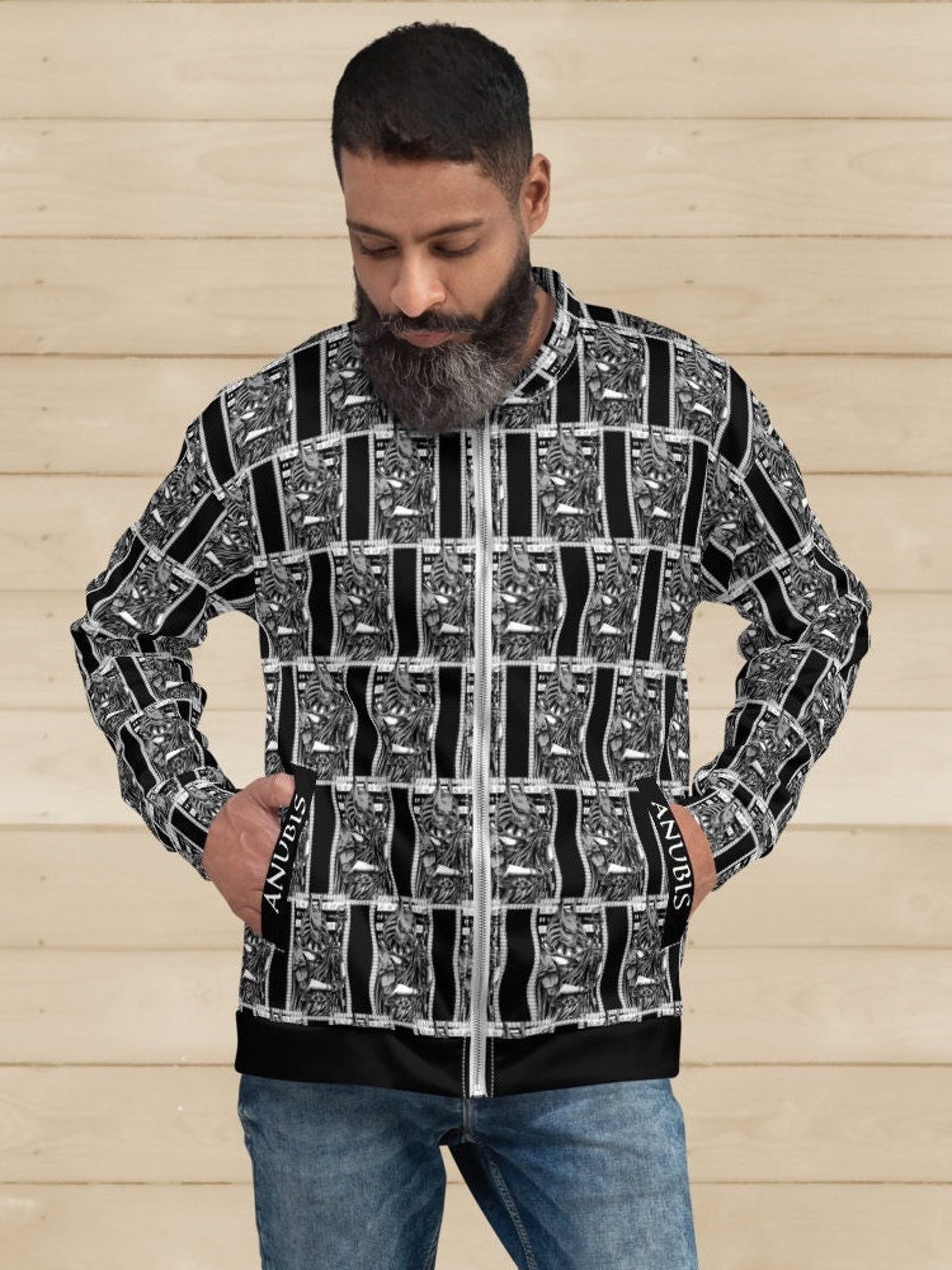 Egyptian Clothing, Anubis Ancient Egypt Jacket, All Over Print Jacket ...