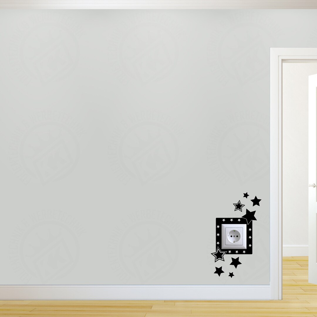 Wall Decal Socket Stars Light Switch Tattoo Self-adhesive Detachable ...