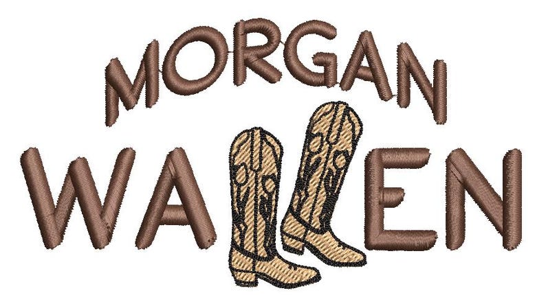 Morgan Wallen Cowboy Boots Embroidery Design - Etsy