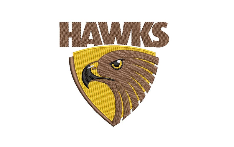 Hawks Embroidery Logo - Etsy